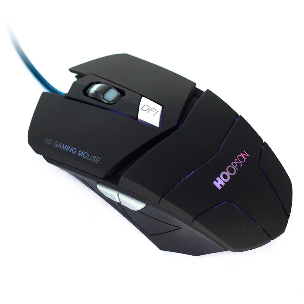 Mouse Gamer Hoopson MS-030, LED, 6 Botões, 2400DPI, Branco - MS-030 B