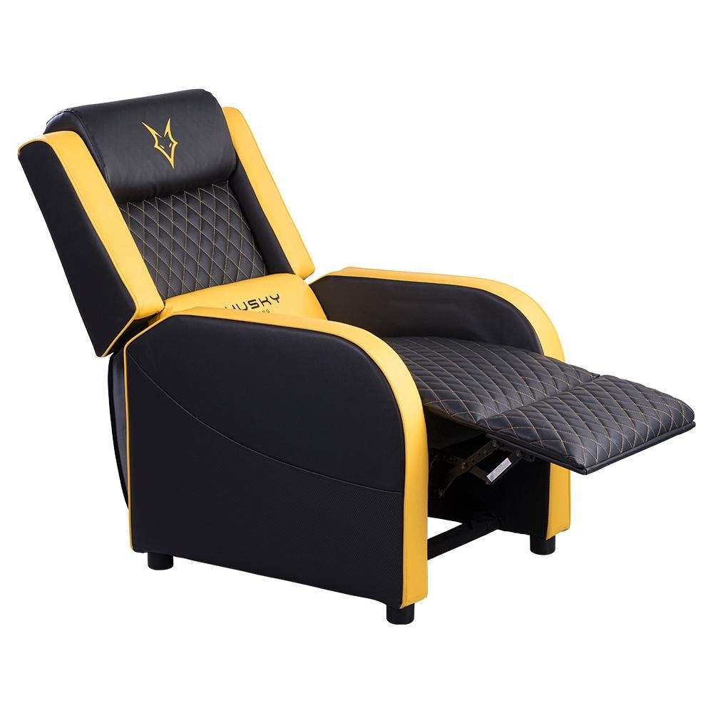 Poltrona Gamer Reclinável Preta e Amarela | KaBuM!