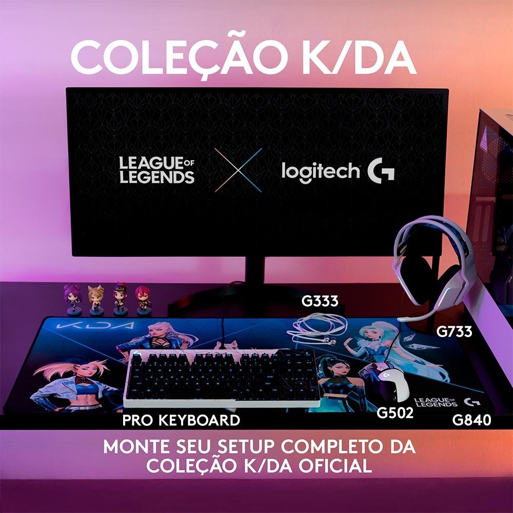 Teclado Mecânico Gamer Logitech G PRO K/DA Layout US | KaBuM!