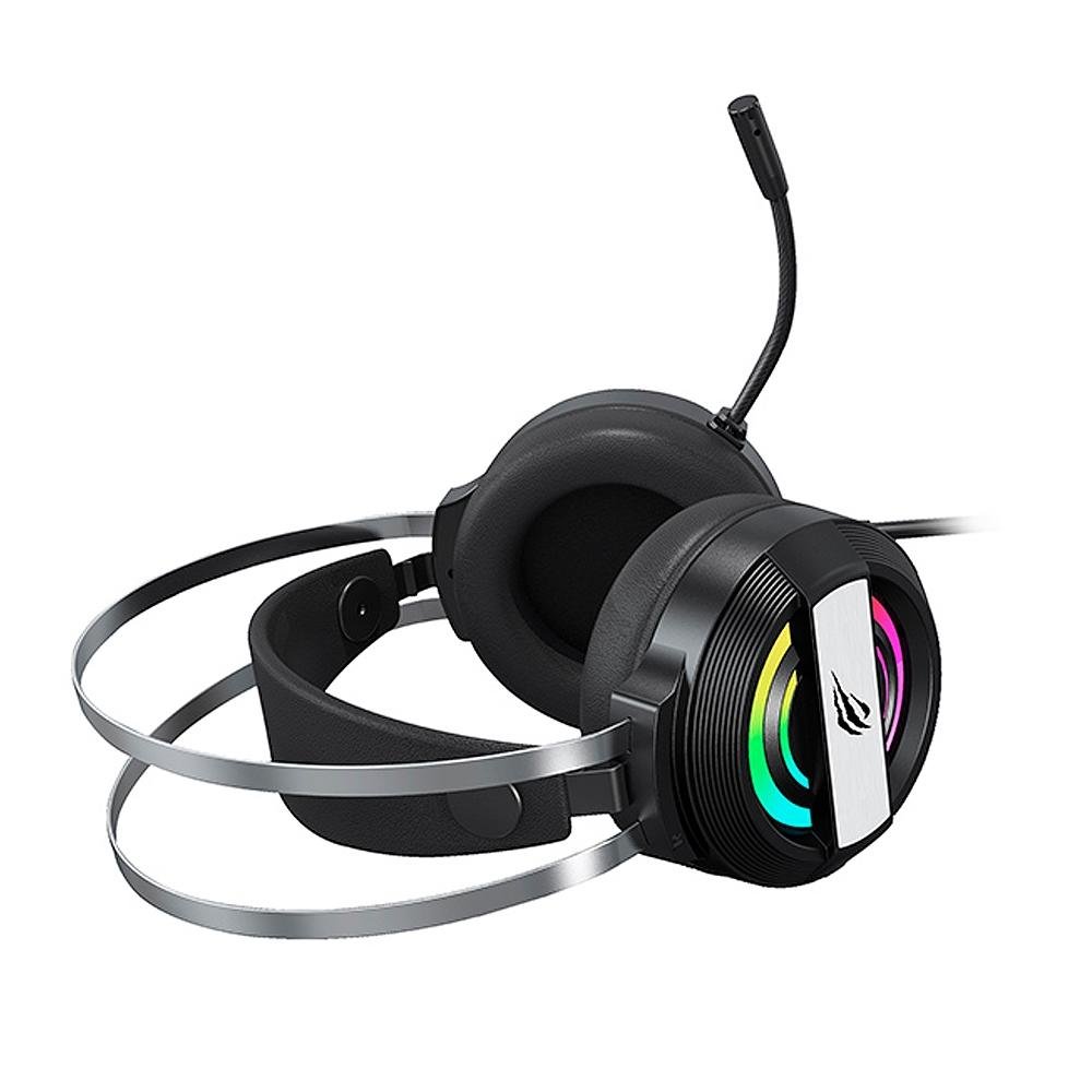 Headset Gamer Havit RGB, Conexão 3.5mm e USB, Driver 50mm, Preto- HV ...