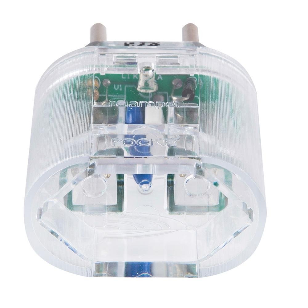 Protetor Contra Surtos Elétricos Clamper Pocket 2 Pinos | KaBuM!