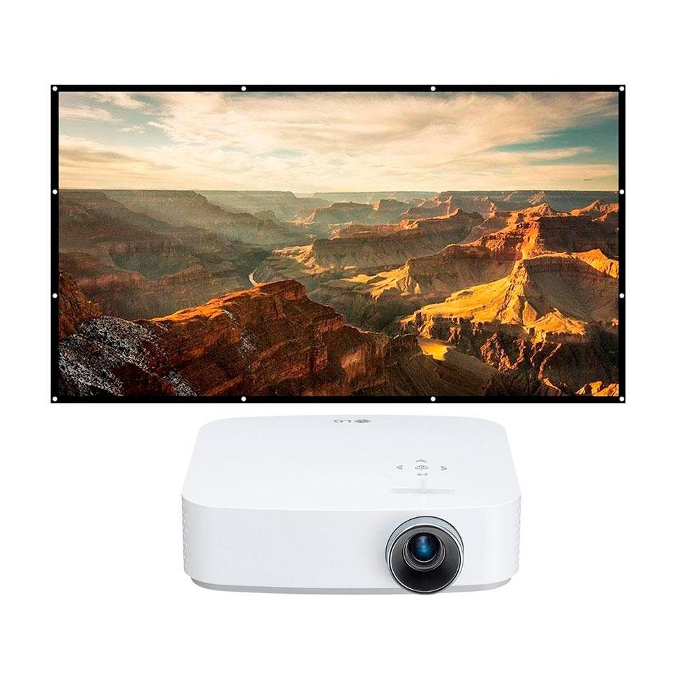 Projetor LG CineBeam + Tela para Projetor Vankyo