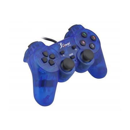Controle Knup Dualshock PC Azul KP-3121