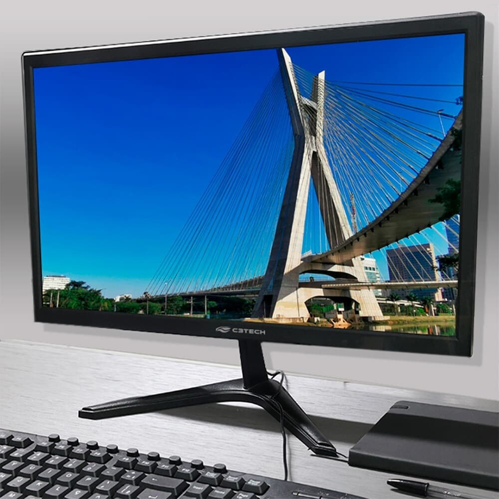Monitor C3Tech 21.5" Full HD, 75Hz, IPS | KaBuM!