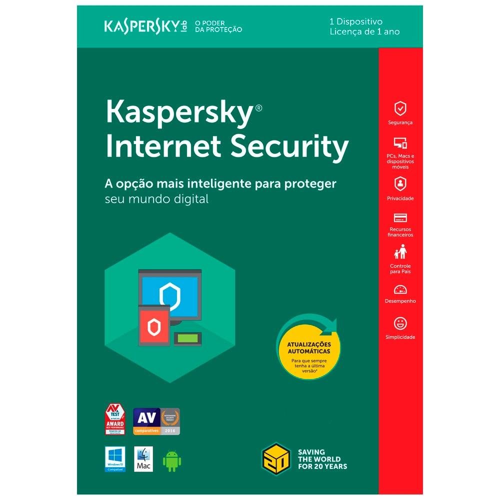 Kaspersky Internet Security 2018 Multidispositivos 1 PC - Digital para Download