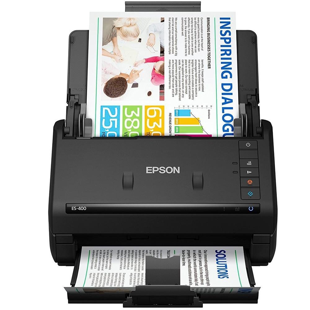 Scanner de Mesa Epson Color, Duplex 35 ppm - ES-400 | KaBuM!