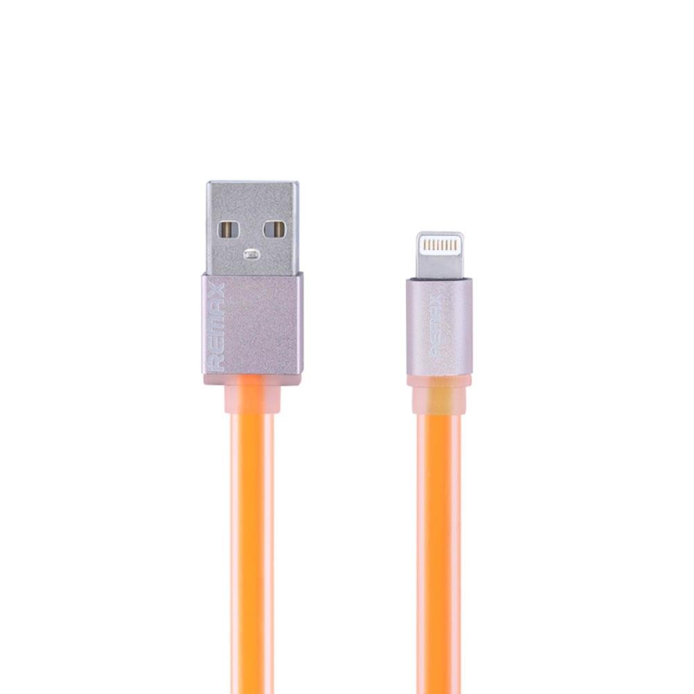 Cabo Flat Lightning Para Usb 1 Metros Laranja
