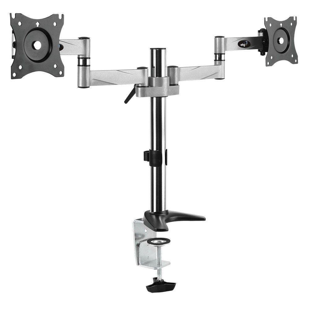 Suporte Elg Articulado De Mesa Para 2 Monitores