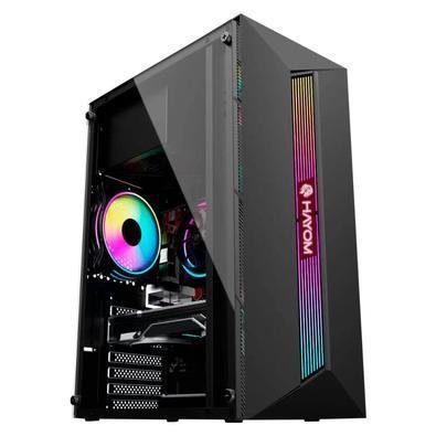 Gabinete Gamer Hayom, Mid Tower, RGB | KaBuM!