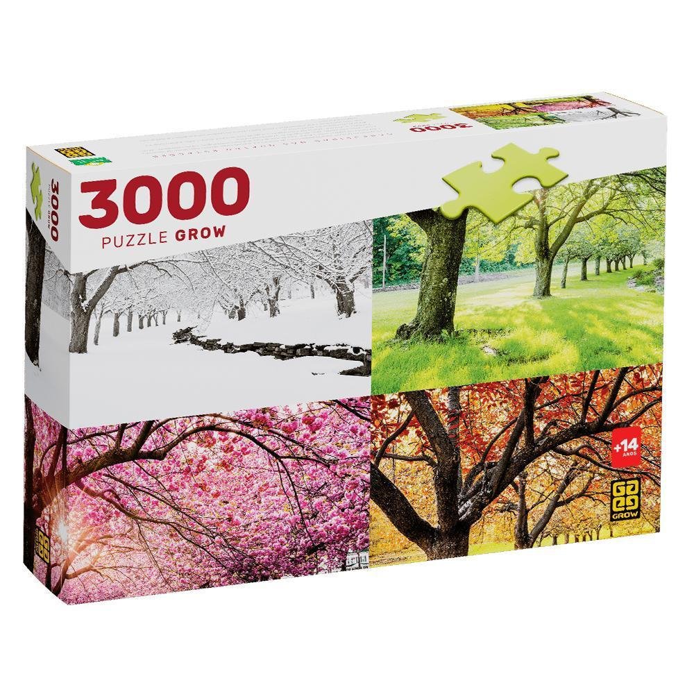 Puzzle Grow 3000 Peças Cerejeiras Nas Quatro Estações | KaBuM!