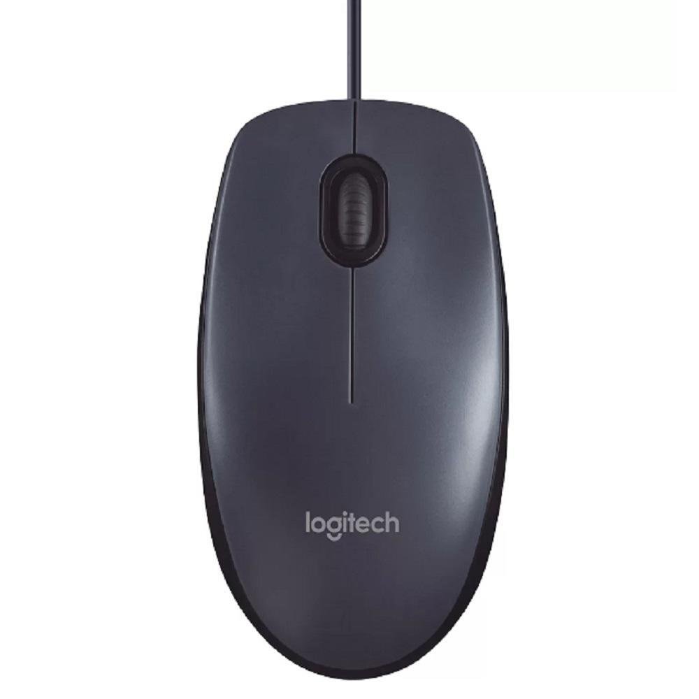 Mouse Com Fio Logitech M100 USB Óptico Preto KaBuM