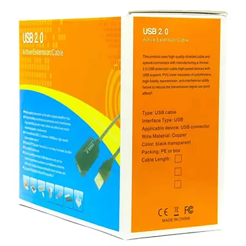 Cabo Novo USB 20 Extensor 5 Metros Amplificado