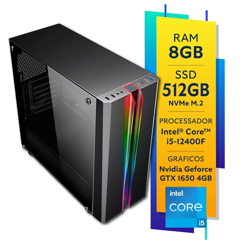 Computador Gamer Certox Brave 1020 I5 8GB KaBuM