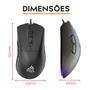 Mouse Gamer Jogo Knup Com Fio RGB 7200 DPI Óptico