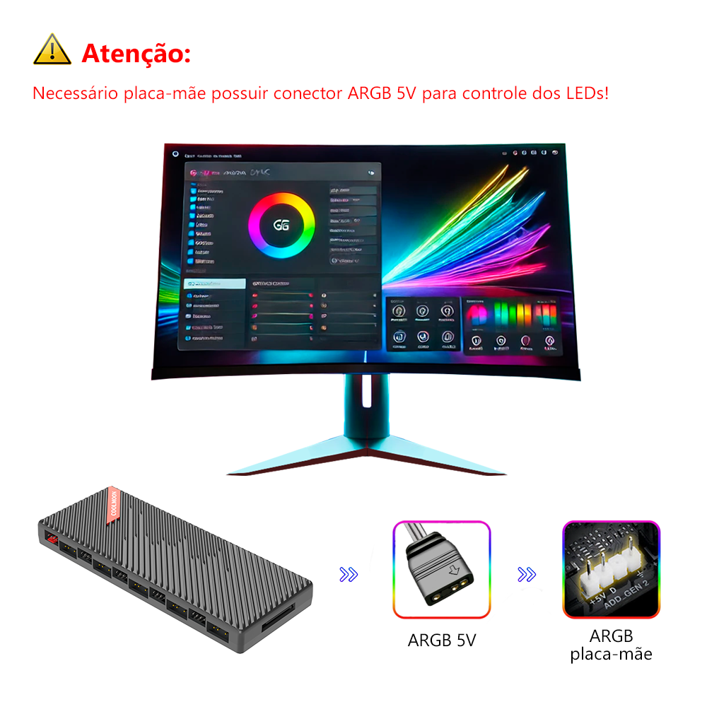 Hub Multi Fans AM10 Coolmoon KaBuM Aperte o K e